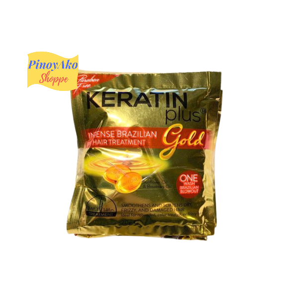 KERATIN Plus Gold Intense Brazilian Hair Treatment 12 sachets ...